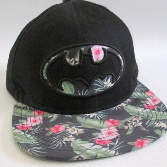 Batman | Accessories | Batman Logo Baseball Cap Black Tropical Floral ...